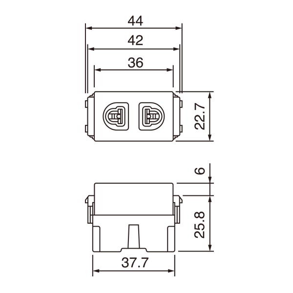 Ổ cắm đơn 2 chấu Panasonic WEV1081-7SW