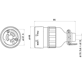Ổ cắm nối chấu khóa Meikosha MH2631